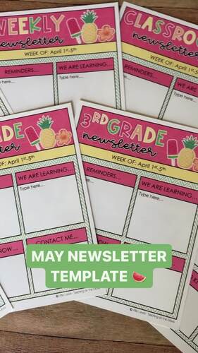 May Newsletter by Allie Lewis- Teaching on the Move | TPT