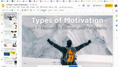 AP Psychology - Motivation, Emotion, and Personality - Unit 7 Lecture ...