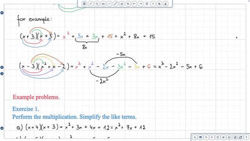 Multiplication of algebraic sums - Math Lesson Plan for 9th Grade High ...