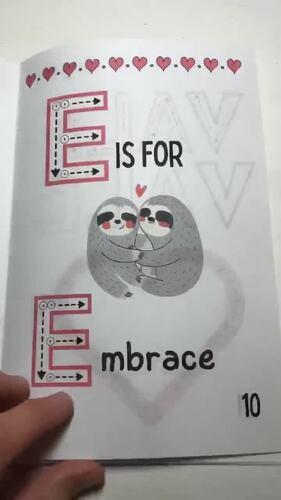 V is for Valentine Printable Handwriting Book by GervaisCreative