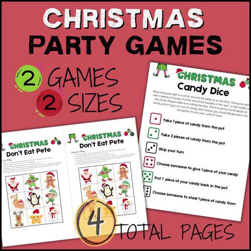 Christmas Games | Candy Dice & Don’t Eat Pete | 2 Sizes | Kids ...