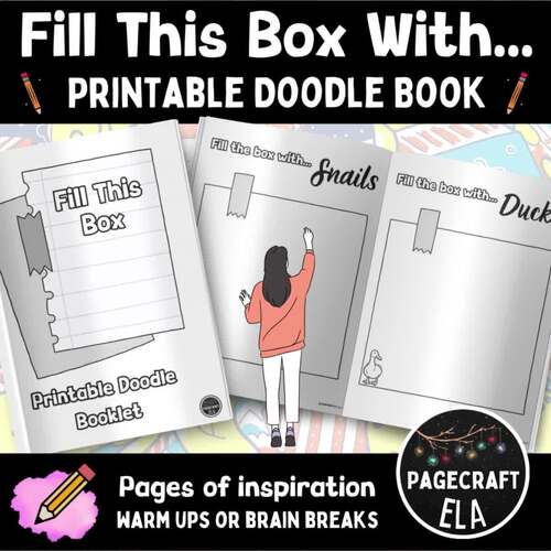 Fill This Box Printable Doodle Book for Brain Breaks or Busy Hands