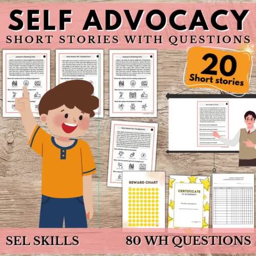 Self Advocacy Short Stories W/ Questions Worksheets l SEL Social Skills ...