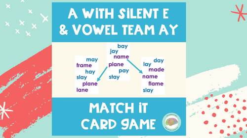 Vowel Team AY and A consonant E Reading Review Game | TPT