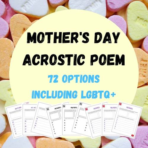 Mother's Day | Acrostic Poem | LGBTQ+ | Grades 5-8 by Pagecraft ELA