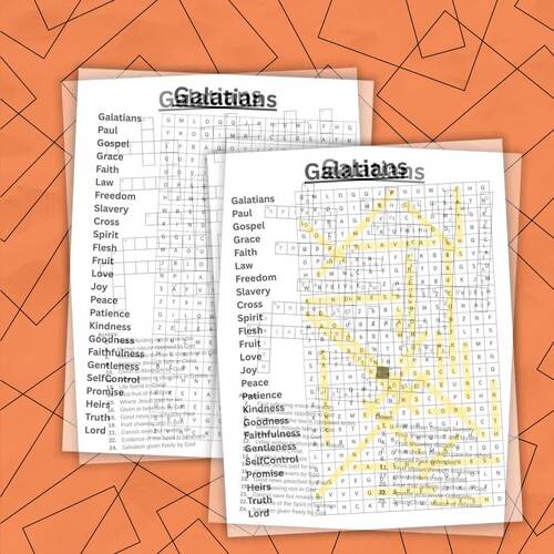 Galatians Bible Activities Word Search Crossword Word Jumble Printables