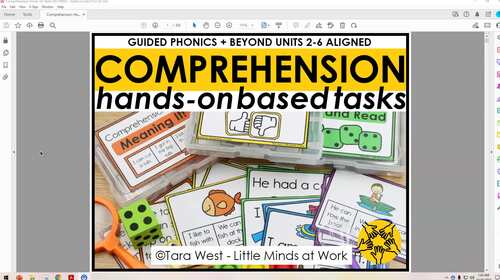 Comprehension Tasks Hands-On Phonics Science of Reading SOR | TPT