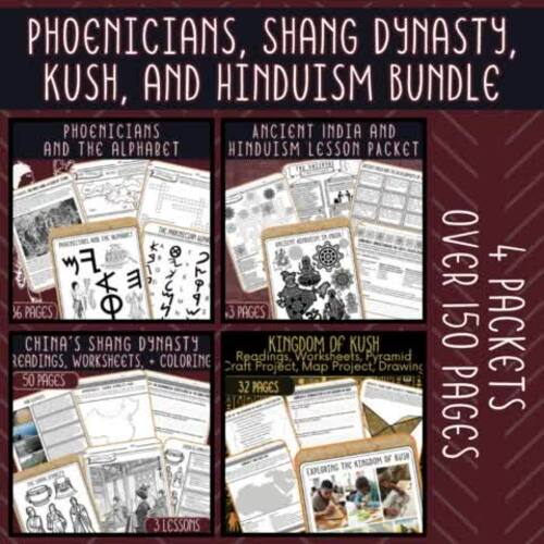 Phoenicians, Shang Dynasty, Kush, and Hinduism Bundle | TPT