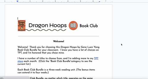 Dragon Hoops / Gene Luen Yang Graphic Novel /Lit Circle YA Book Club Bundle