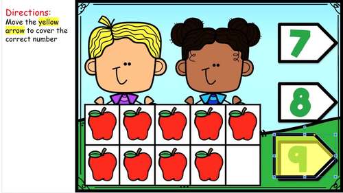 Google Classroom Counting Ten Frames Apples Distance Learning | TPT