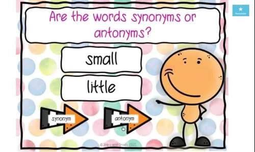 Synonyms and Antonyms Task Cards Game for Boom™ Learning by Snips and ...