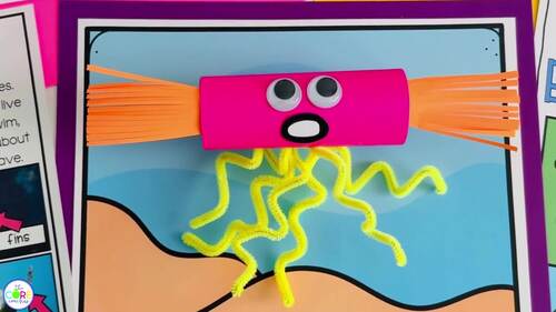 Ocean PreK STEM Activity, Preschool Build a Ocean Animal Challenge, No Prep