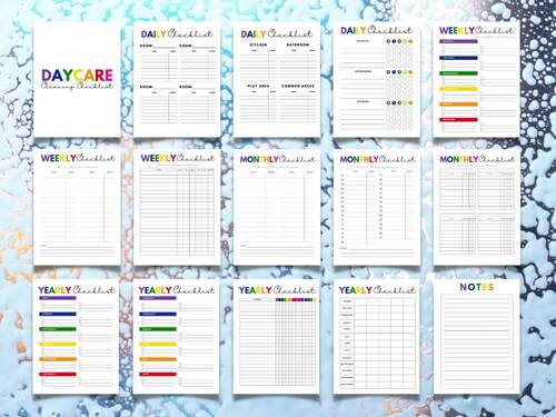 Cleaning Checklists for Daycares by Daycare Printables | TPT