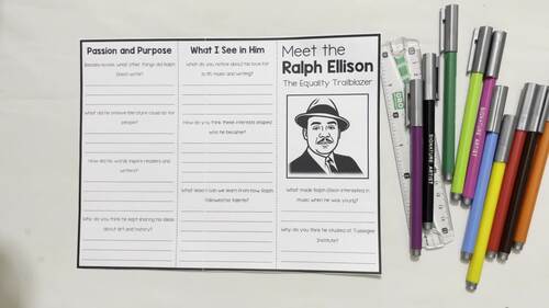 Ralph Ellison Craft Black History Month Craft Research Project Activities