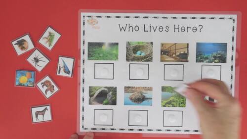 Who Lives Here? Photo Association Matching Activity, Speech Therapy ...