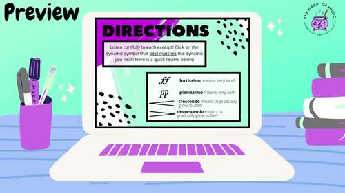 Hearing Dynamics Boom Cards | Distance Music Learning by Magic of Music Ed