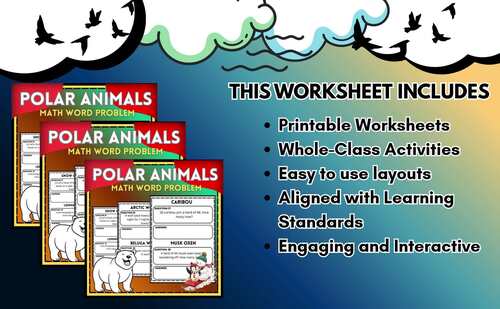 Fun Polar Animal Math Challenges | Grades 2–8 | 40 Engaging Word Problems