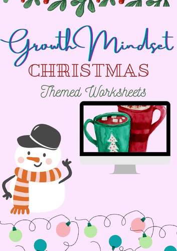 Christmas Holidays Growth Mindset -printable worksheets & digital ...