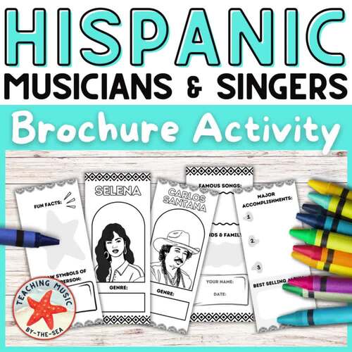 Hispanic Musicians Research Brochure Activity Hispanic Heritage Month ...