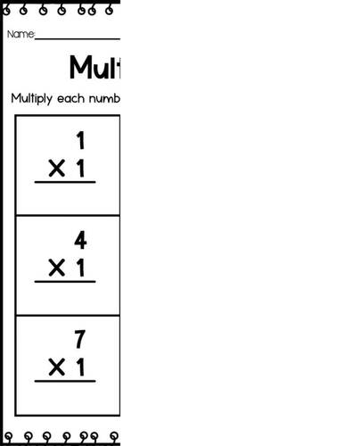 Halloween Multiplication Facts Fluency Practice Worksheet by Kidzvilly