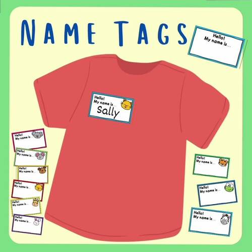 NAME TAGS download and print by Your English Quest | TPT