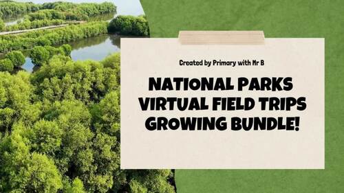 National Parks Virtual Field Trips GROWING Bundle - with Padlet Map Access