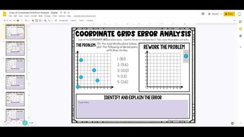 Coordinate Graph Error Analysis by Teaching With a Mountain View