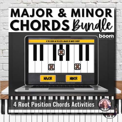 Major and Minor Chords BOOM™ Cards BUNDLE - 4 Root Position Chords ...