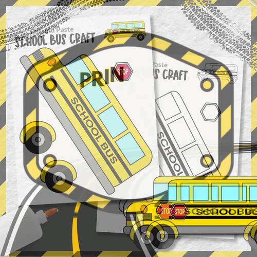 Easy Printable Preschool School Bus Craft | Instant Download | Bus ...