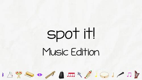 Spot It! Music Edition--card game for centers and more! | TPT