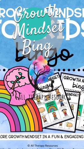 Growth Mindset Bingo Game - Growth and Fixed Mindset by All Therapy ...