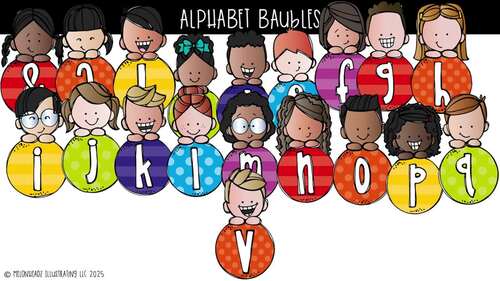 Alphabet Baubles clip art, Letters clip art COMBO PACK by Melonheadz ...