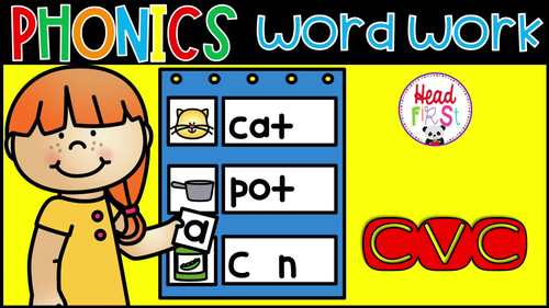 CVC Short Vowels Phonics Activities Word Work for Guided Reading ...
