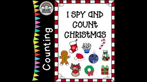 I can SPY and COUNT - Preschool Math game Christmas Edition | TPT