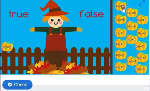 True or False Fall Equations Addition and Subtraction Sort | TPT