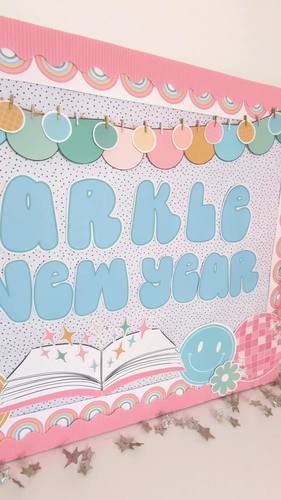 New Year Bulletin Board + Student Goal Setting Activity by Bloom With ...