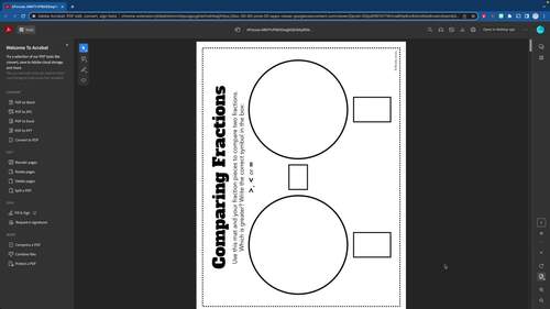 Comparing Fractions Mat & Pieces Set: Hands-On Activity by Brooks Jones