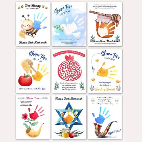 Rosh Hashanah Craft Activities Bundle, Handprint Art, Jewish Holiday ...