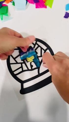 Winter Snowglobe Tissue Paper Craft for Preschool | Easy Snow Art ...