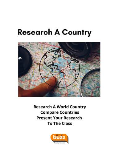 Our Country. Graphic Organizer. Research Template. Geography. ESL. EFL.