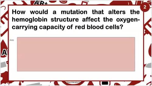 Blood Components Google Slides High School Cardiovascular System Activity