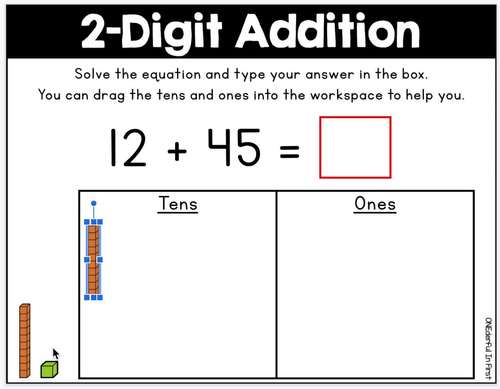 2-Digit Addition for Google Slides (Differentiated) by ONEderful In First