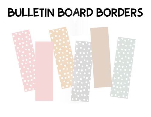 Printable Calm Colors Spotty Bulletin Board Borders, Classroom Borders ...