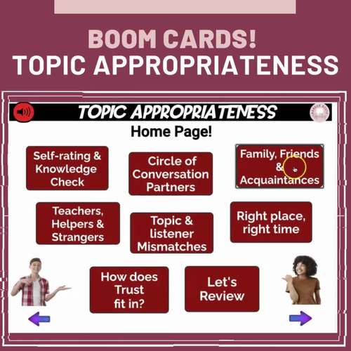 Boom Appropriateness of Topic Middle School Social Skills Print No Print