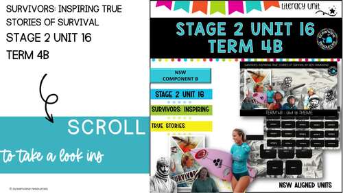 SURVIVORS TRUE INSPIRING STORIES NSW DET Stage 2 Unit 16 Term 4 Year B ...