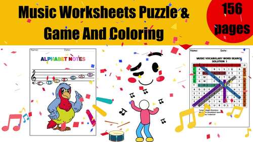 Music Worksheets Puzzle & Color Music Worksheets Sudoku, Word Search ...