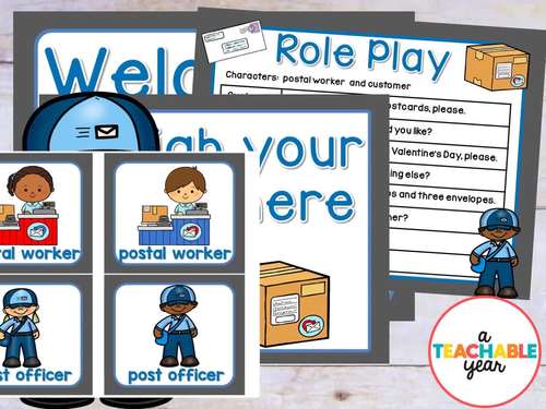 Post Office Dramatic Play Pack | Great for ESL Classes by A Teachable Year