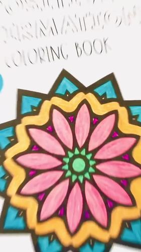 Positive Affirmations Mandala Coloring Book - For Kids or Adults