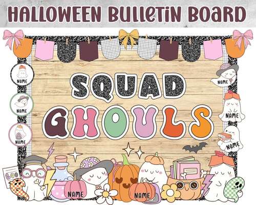 Halloween Bulletin Board Kit | Boo Crew Door Decor | October Classroom ...