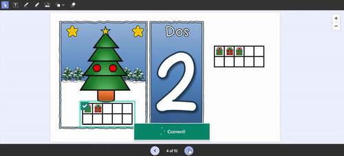 Números con Plastilina- Christmas Playdough Math Center -Number sense mats